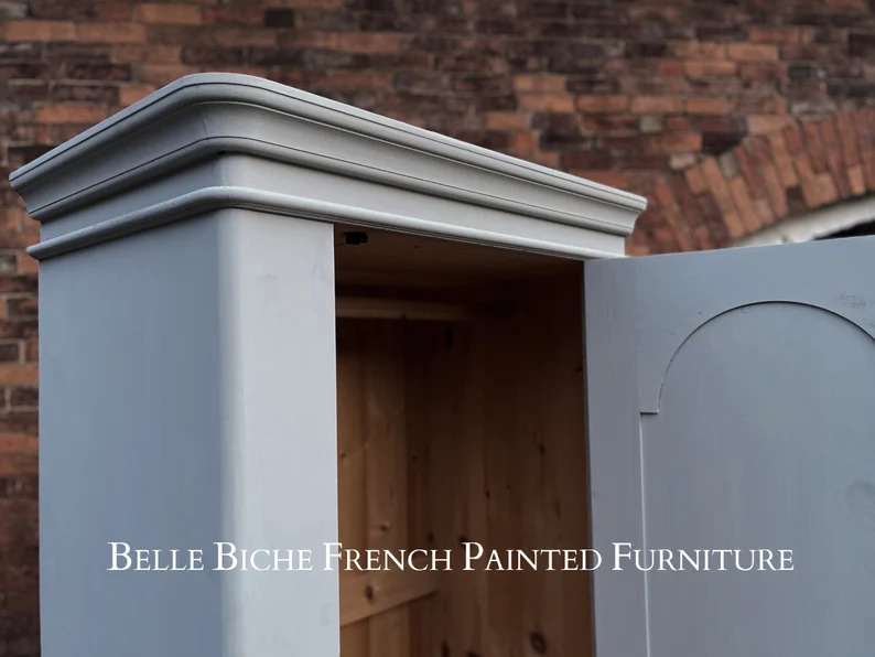 Fabulous Gustavian Grey Spacious Single Wardrobe / Ideal Nursery / Hall ...